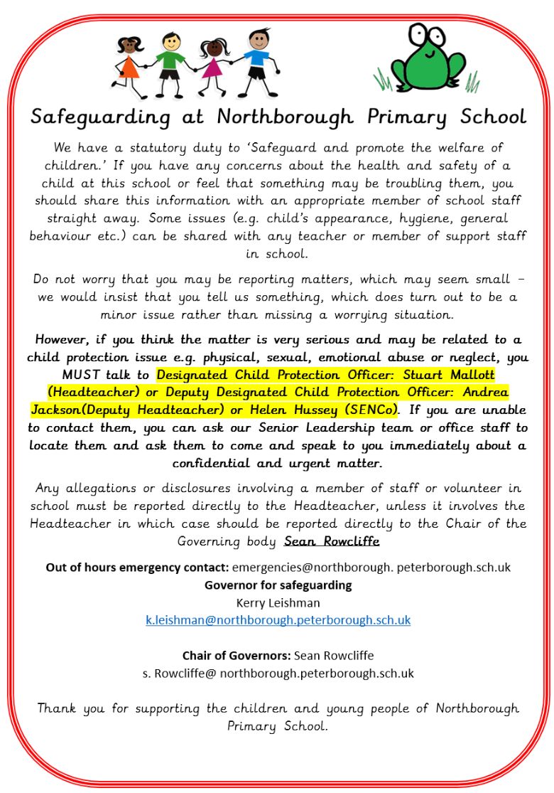 Northborough Primary School - Safeguarding